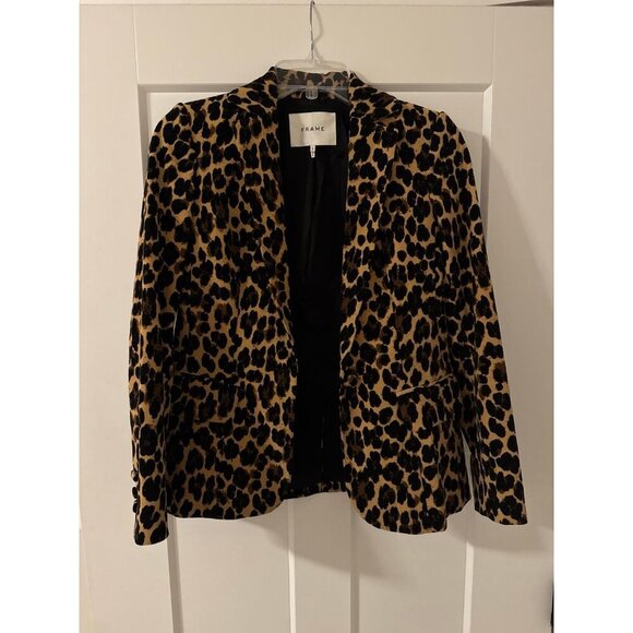 Frame Denim | Jackets & Coats | Frame Cheetah Blazer | Poshmark
